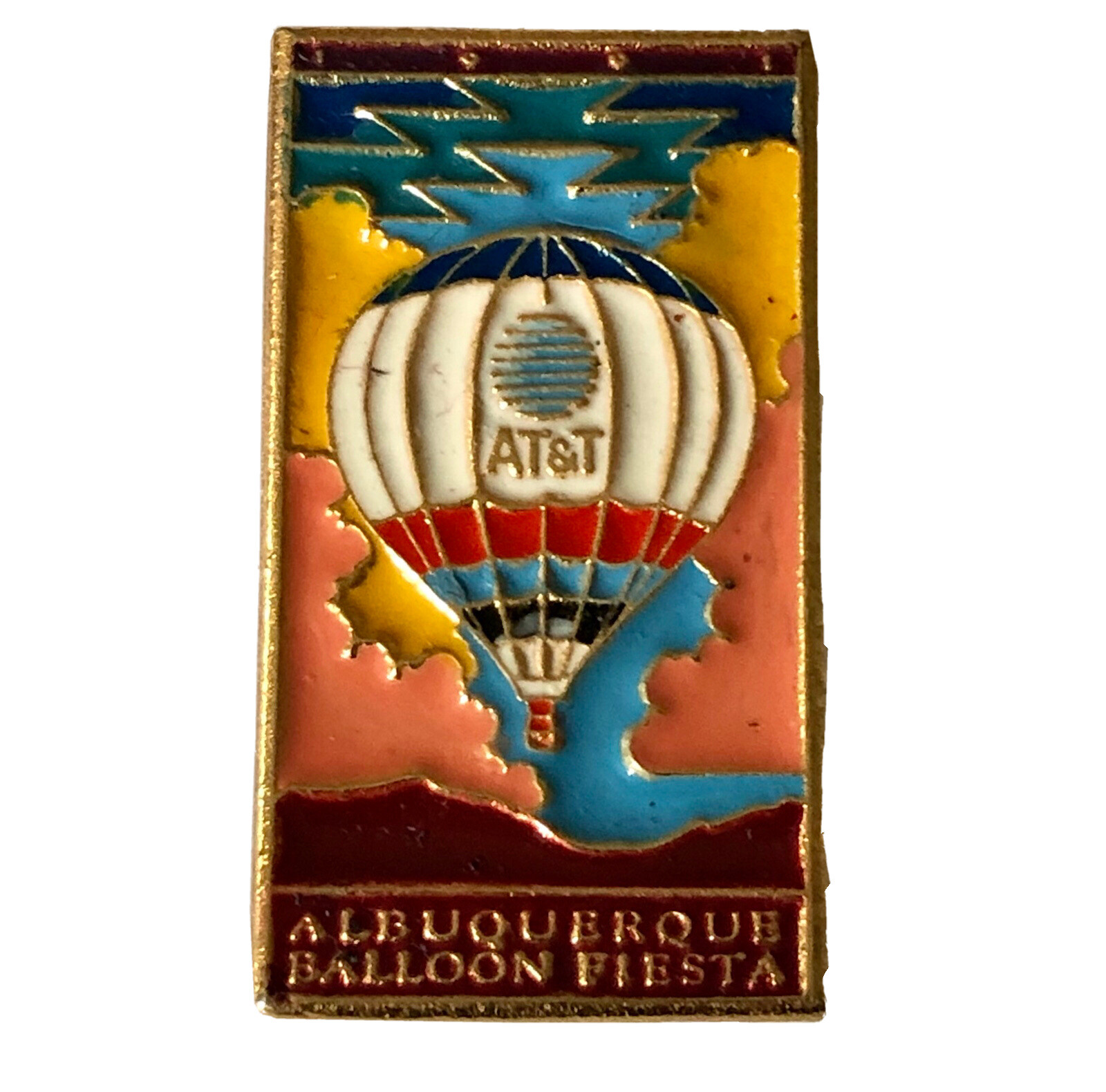Vtg AT&T Hot Air Balloon Lapel pin New Mexico Balloon Fiesta Lapel Pin ...
