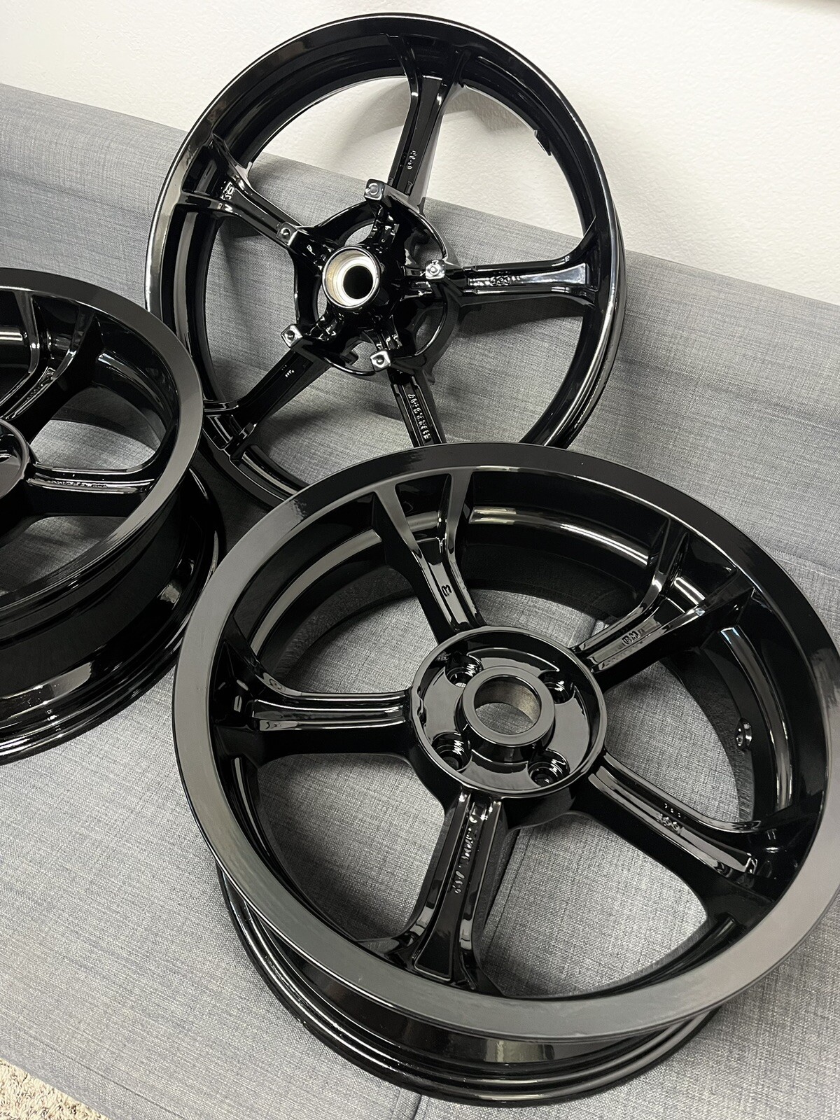 Harley CVO Tri Glide Rims 2020 -24 FLHTCUTGSE CUSTOM BLACK Wheels ...