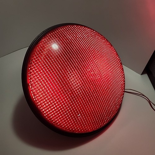 DIALIGHT 12" RED TRAFFIC LIGHT BULB#433-1210-003XL -TESTED WORKING ...