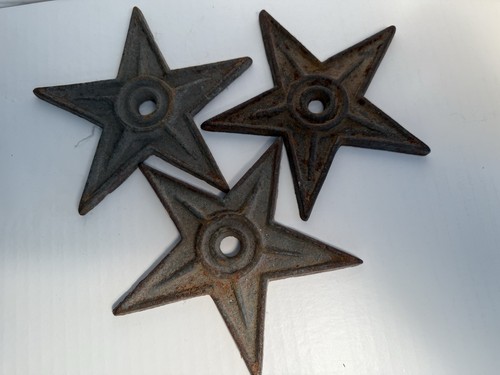 Three Vintage Cast Iron Building Architectural Stars | eBay