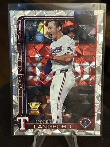 2025 Topps Series 2 Wyatt Langford Diamanté Foil #455 Rangers | eBay