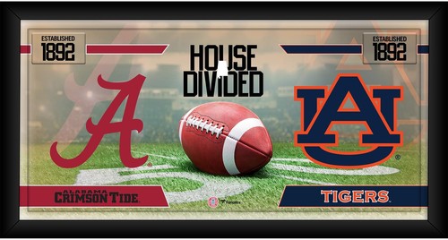 Alabama Crimson Tide vs. Auburn Tigers FRMD 10x20 House Divided ...