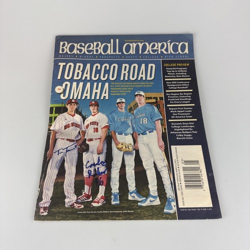 2013 Baseball America Magazine Trea Turner Carlos Rodon NC State Auto ...