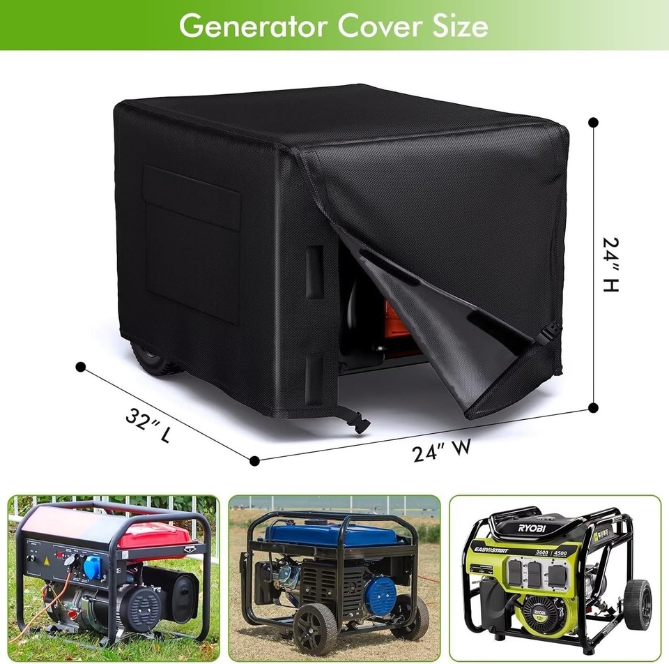 Universal Portable Generator Cover 32"L x 24"W x 24"H - Windproof ...