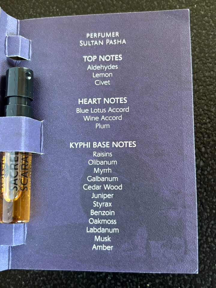 Zoologist SACRED SCARAB Extrait Carded Perfume Sample 0.05 fl oz. | eBay