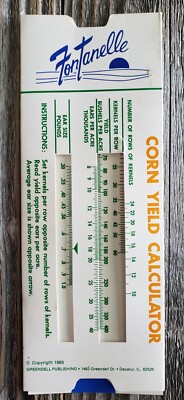 Vintage Advertising Corn Yield Calculator, Fontainebleau Hybrids ...