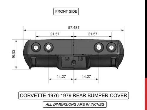 Corvette 1976-79 Flex Fiberglass Rear Bumper With Letter Indents | eBay