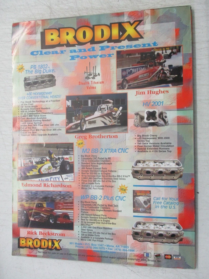 IHRA DRAG REVIEW MAGAZINE JUNE 20, 2003 CANADIAN NATIONALS ATCHISON ...