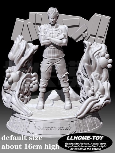 Anime OP Roronoa Zoro Battle damage standing Resin 3D Print GK Kit ...