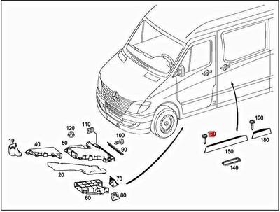 Genuine MERCEDES 906 W447 5-t Box 906 Bus Fillister head screw ...