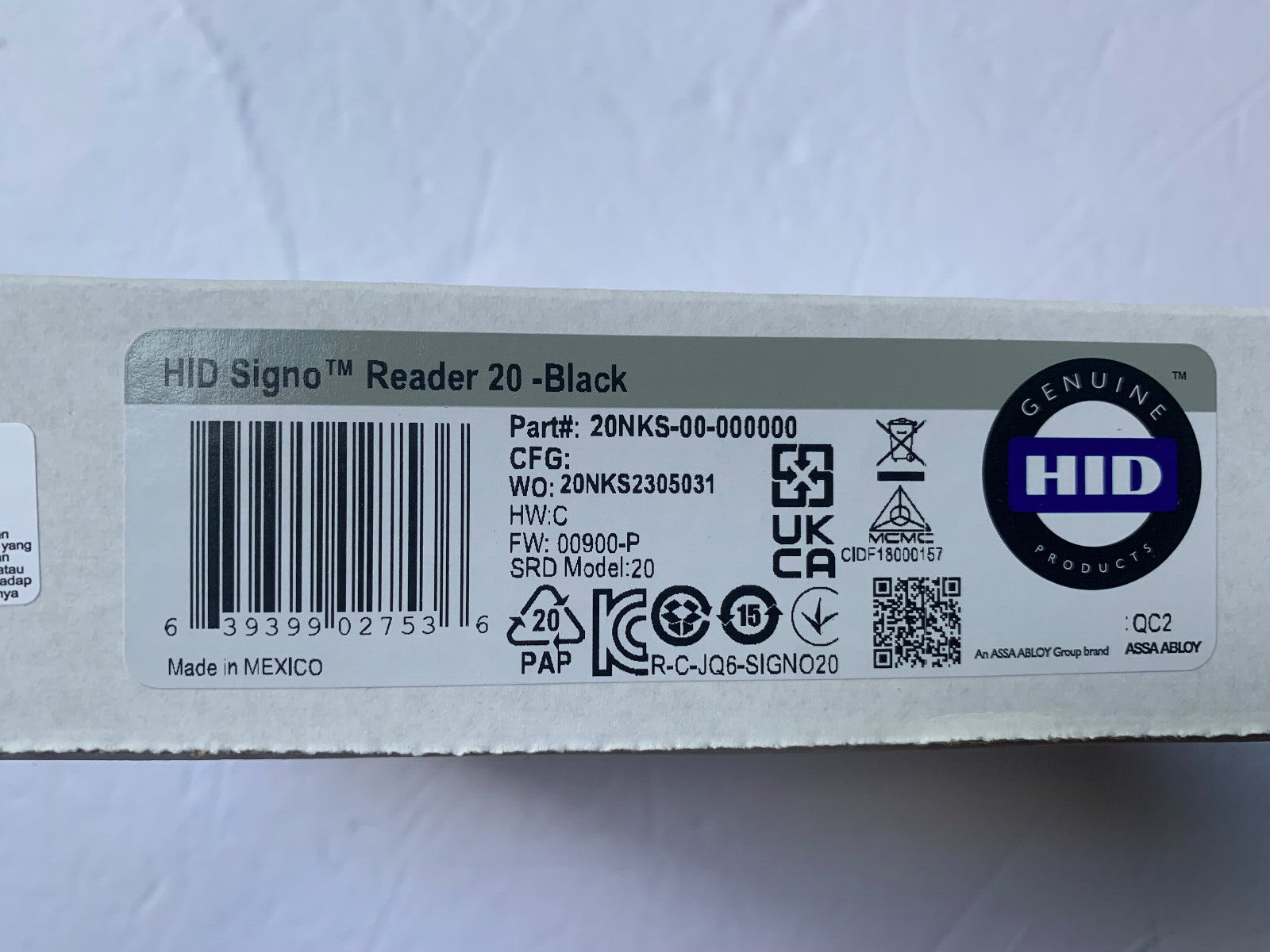 HID Signo 20 Mobile Ready Smart Card Reader (20NKS-00-000000) for sale ...