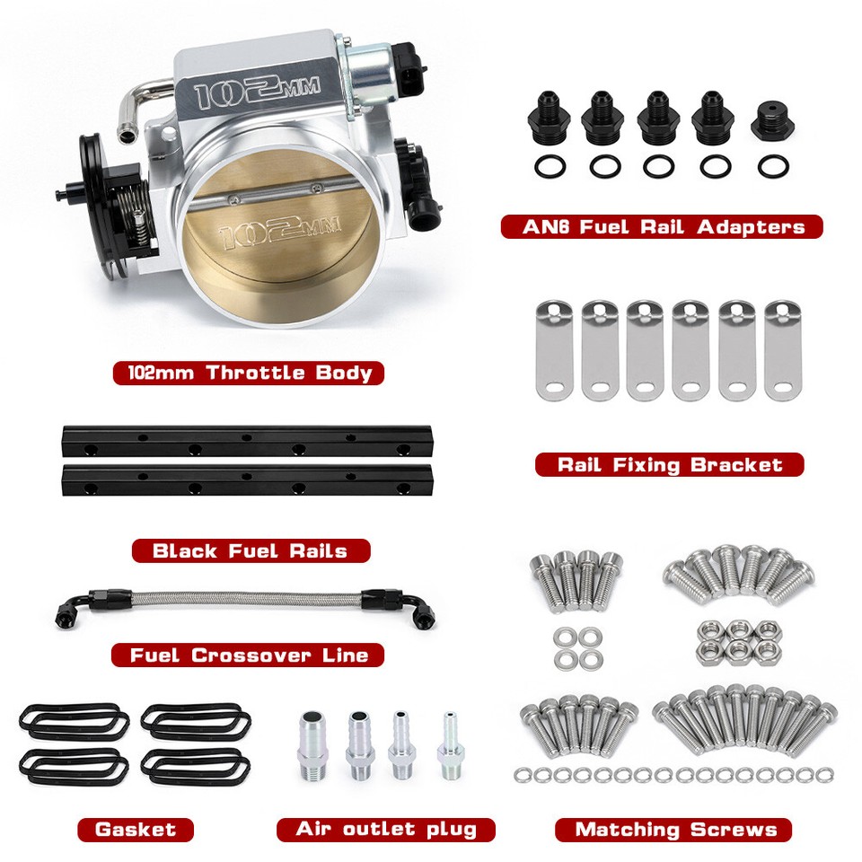LS1 LS2 LS6 102mm High Profile Intake Manifold w/MAP Sensor Port Fuel ...
