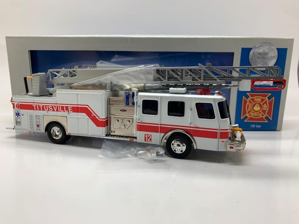 CORGI FIRE ENGINE E-ONE 75 LADDER TITUSVILLE FL 54904 1/50 | eBay