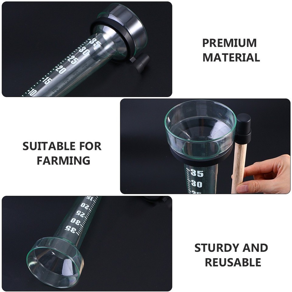 2pcs Outside Rain Gauge Rain Measuring Container without Wooden Sticks ...