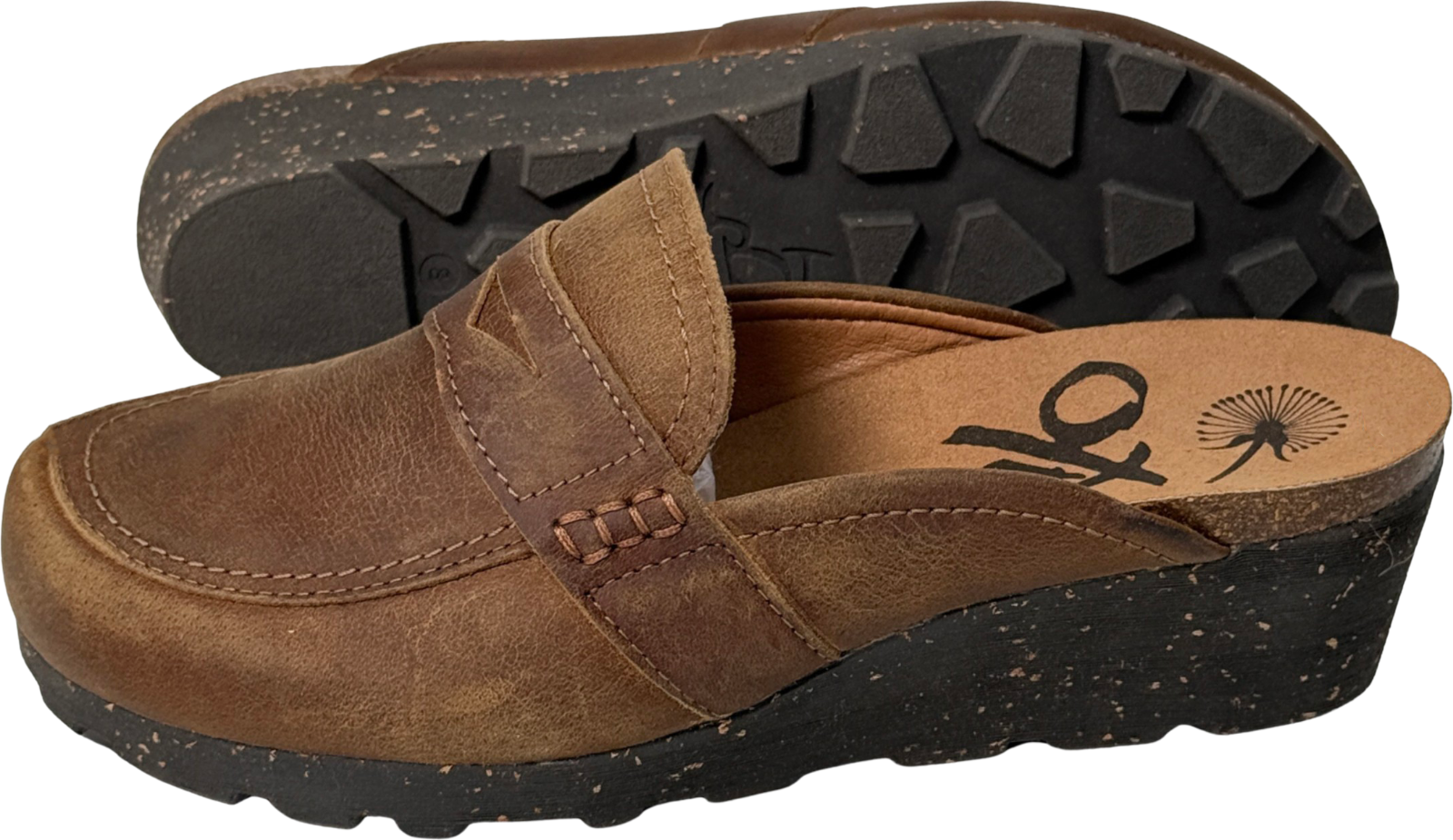 OTBT Homage Wedge Clogs / Shoes - NEW Womens 8 Brown Leather - #46808 ...