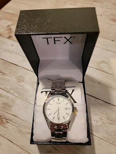 TFX by Bulova 36B100 Stainless Steel Silver Tone Date White Dial Men's ...