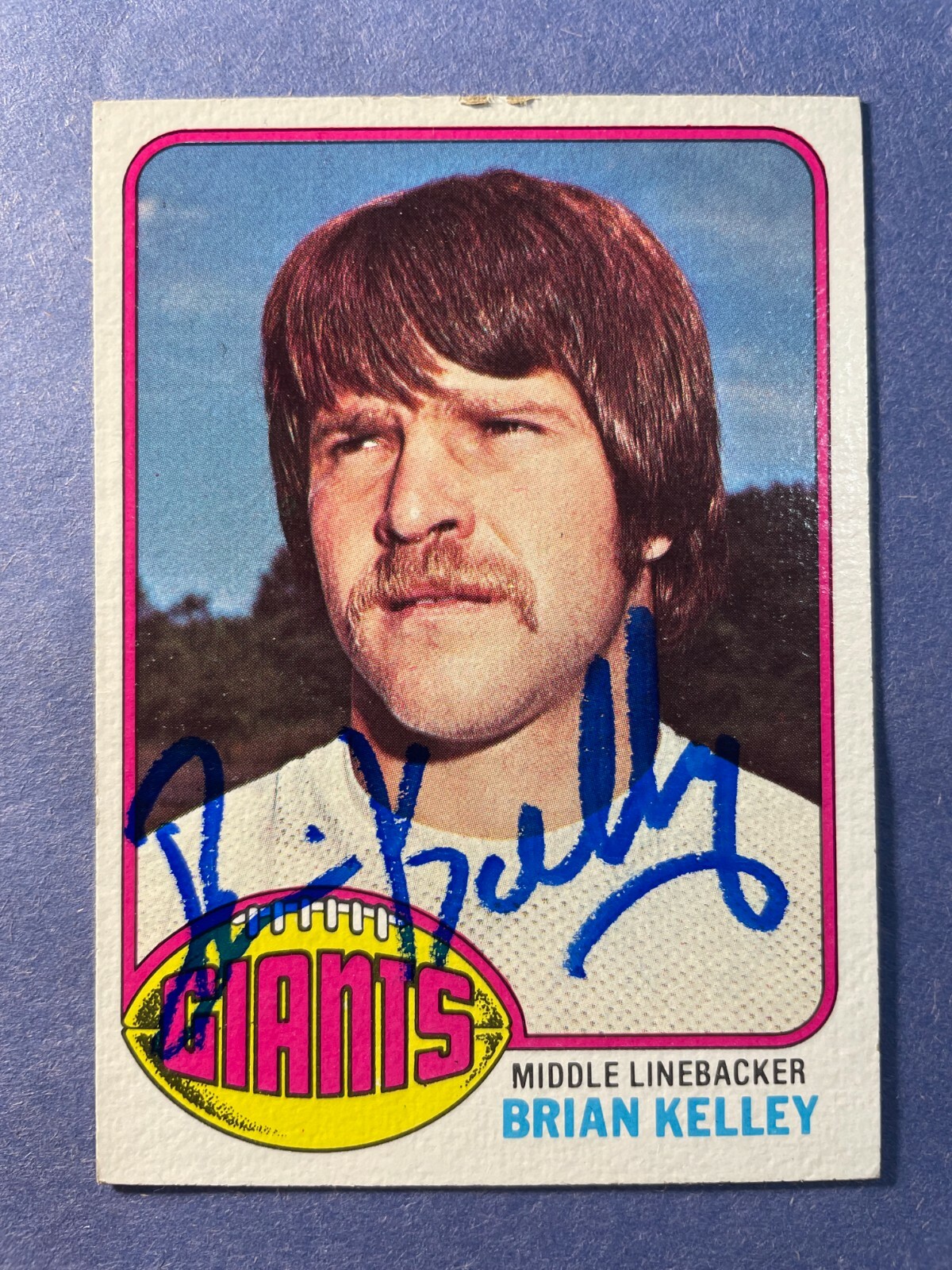 SIGNED BRIAN KELLEY 1976 TOPPS FOOTBALL CARD AUTOGRAPH GIANTS | eBay