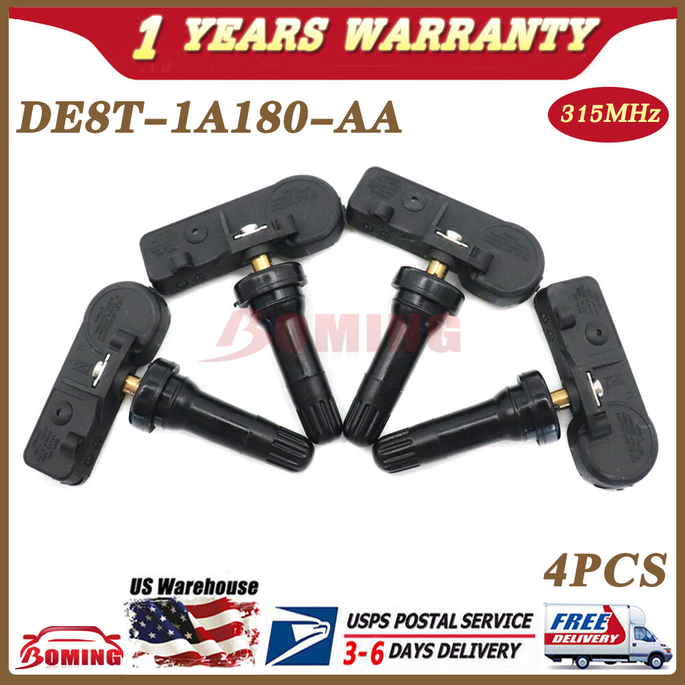 4x TPMS Tire Pressure Monitor Sensor DE8T-1A180-AA For Ford Focus ...