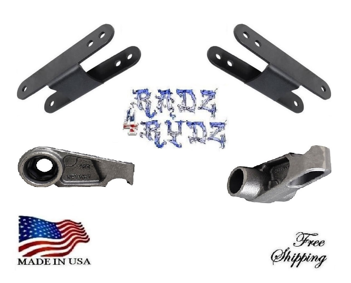 2004-2012 Colorado Canyon 4WD 3" Front Lift Keys 3" Rear Shackles ...