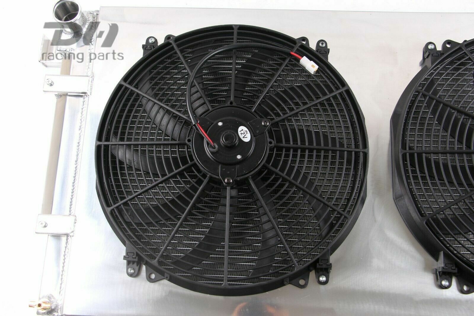 Aluminum Shroud&2*16"Fan For 1994-2002 Dodge Ram Radiator 2500 3500 5 ...