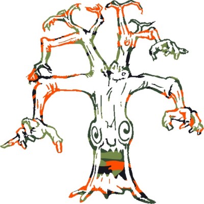 30 Custom Orange Camo Scary Tree Personalized Address Labels | eBay