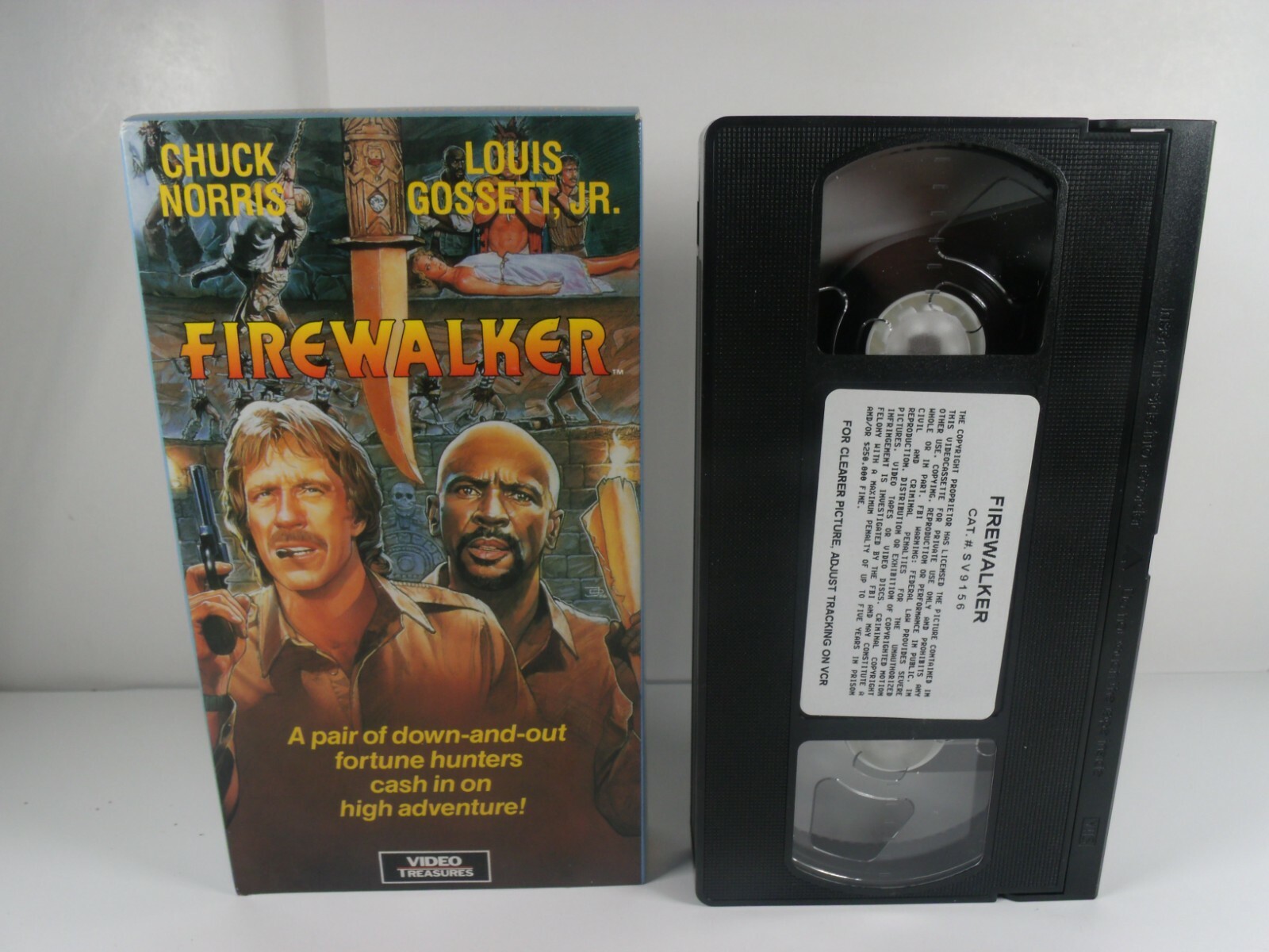 Firewalker VHS 1986 Action Adventure Comedy Chuck Norris Louis Gossett ...