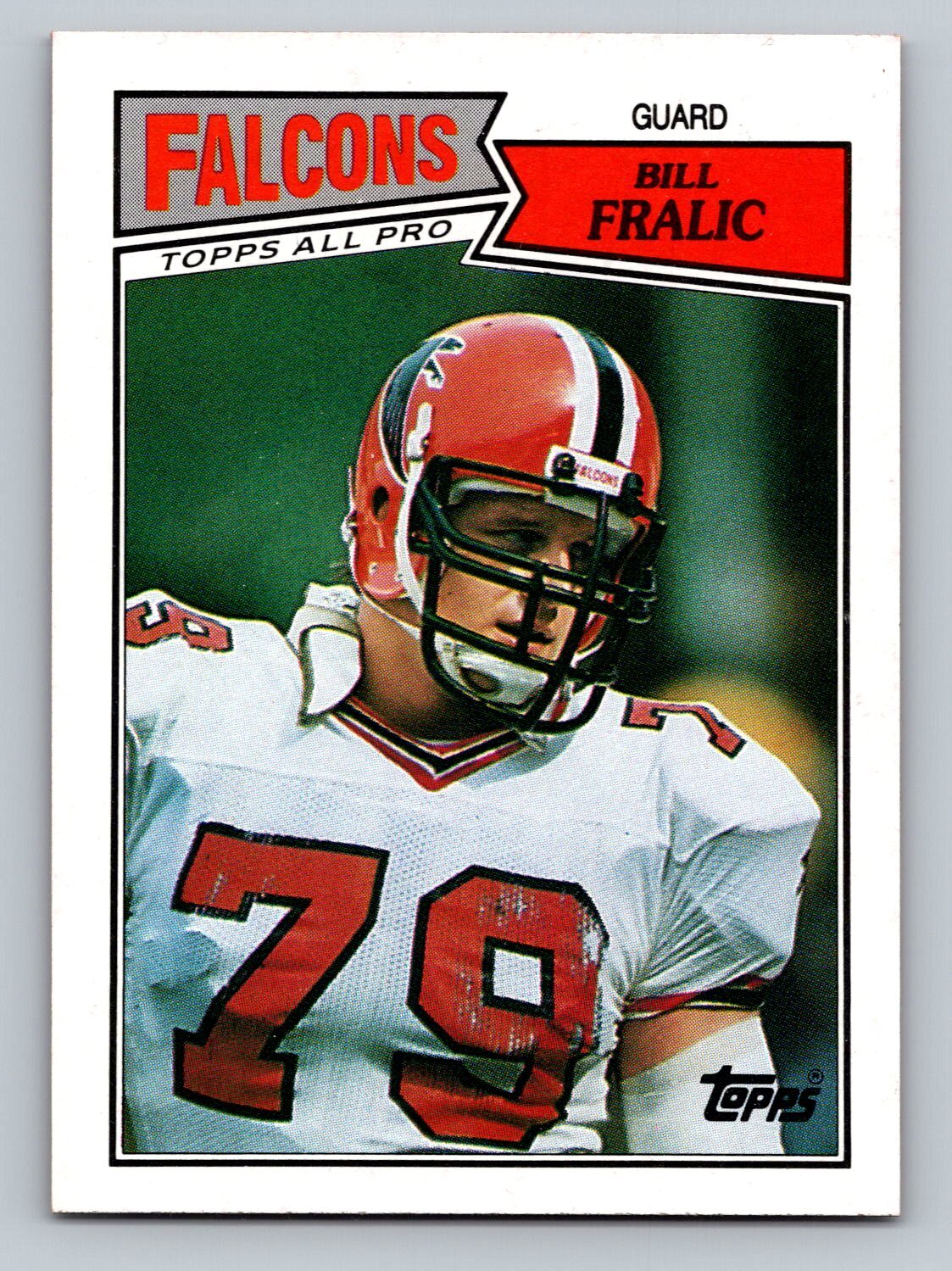 1987 Topps #255 Bill Fralic Atlanta Falcons | eBay