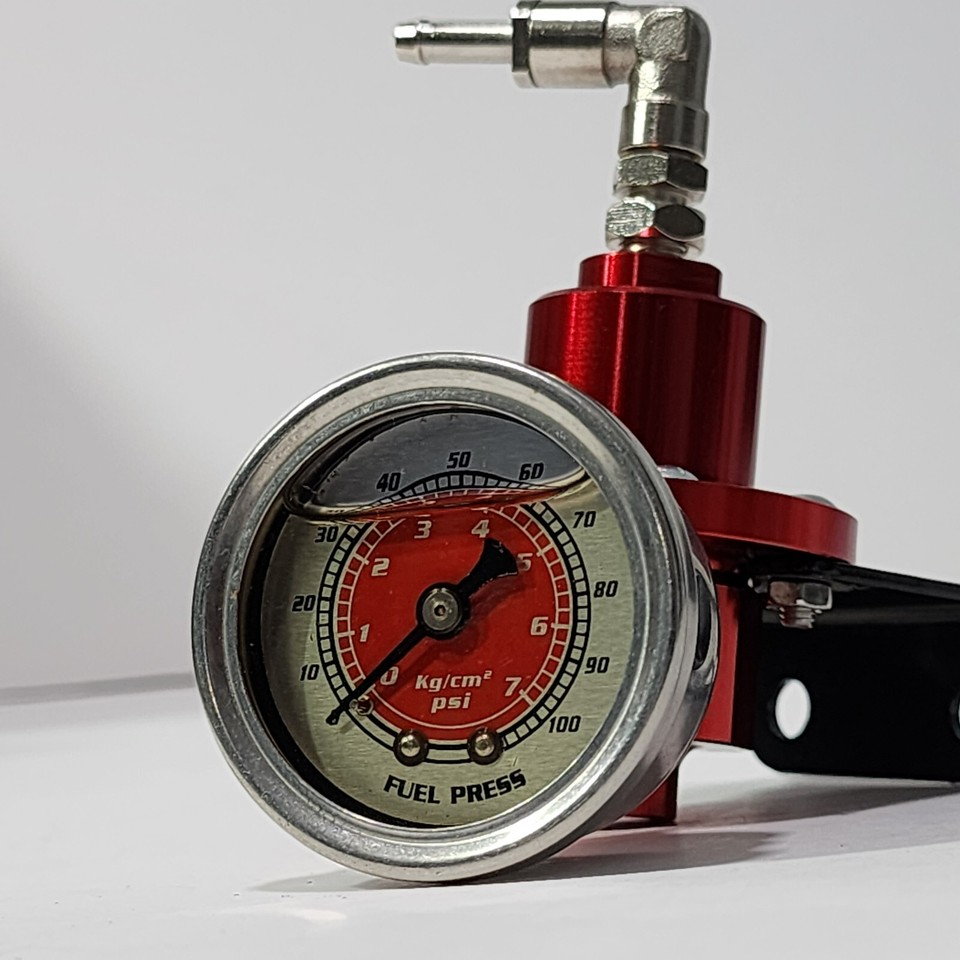 ADJUSTABLE RD FUEL PRESSURE REGULATOR 1 TO 1 RATIO RISER & GAUGE FOR ...