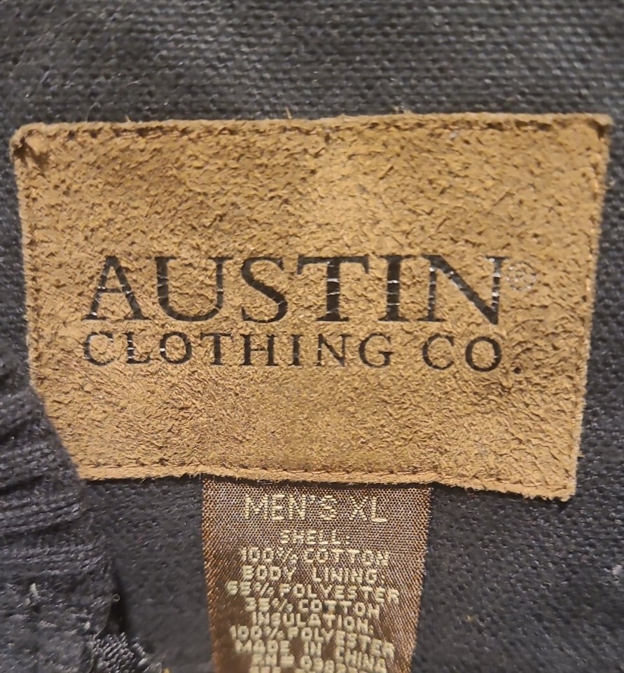 Austin Clothing Co. Mens Utility Vest Black Insulated Zipper Multi ...