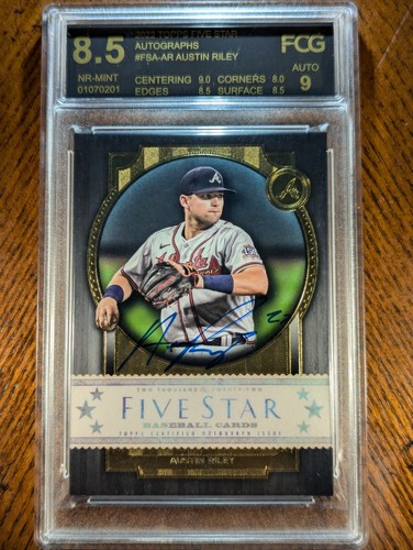Austin Riley On-Card Auto 2022 Topps Five Star Autograph FCG 8.5 Near ...