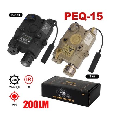 PEQ-15 Flashlight With UHP Visible Red IR Laser, 200Lumens White LED | eBay