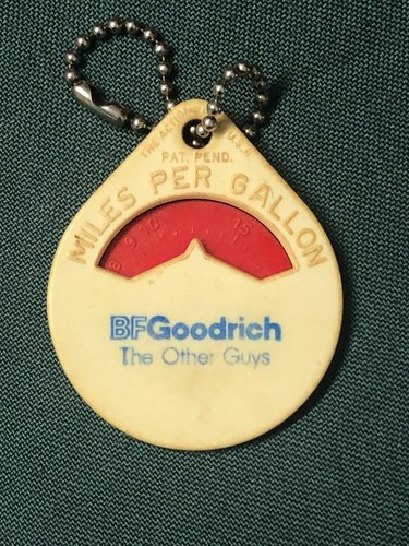Vintage Key Fob Ring: Goodrich " Miles Per Gallon " Keychain | eBay