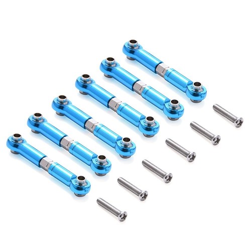 6Pack Front Rear Aluminum Linkages Pull Rod For WLtoys A959 A979 K929 1 ...
