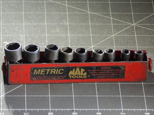 Mac 9Pc Metric 1/4" Drive Impact Swivel Universal Socket Set 5.5MM 13MM ...