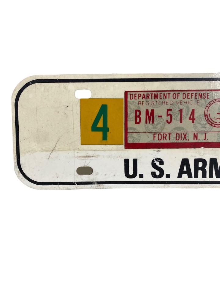 US Army FORT DIX N.J. Air Force Mobility Command License Plate | eBay