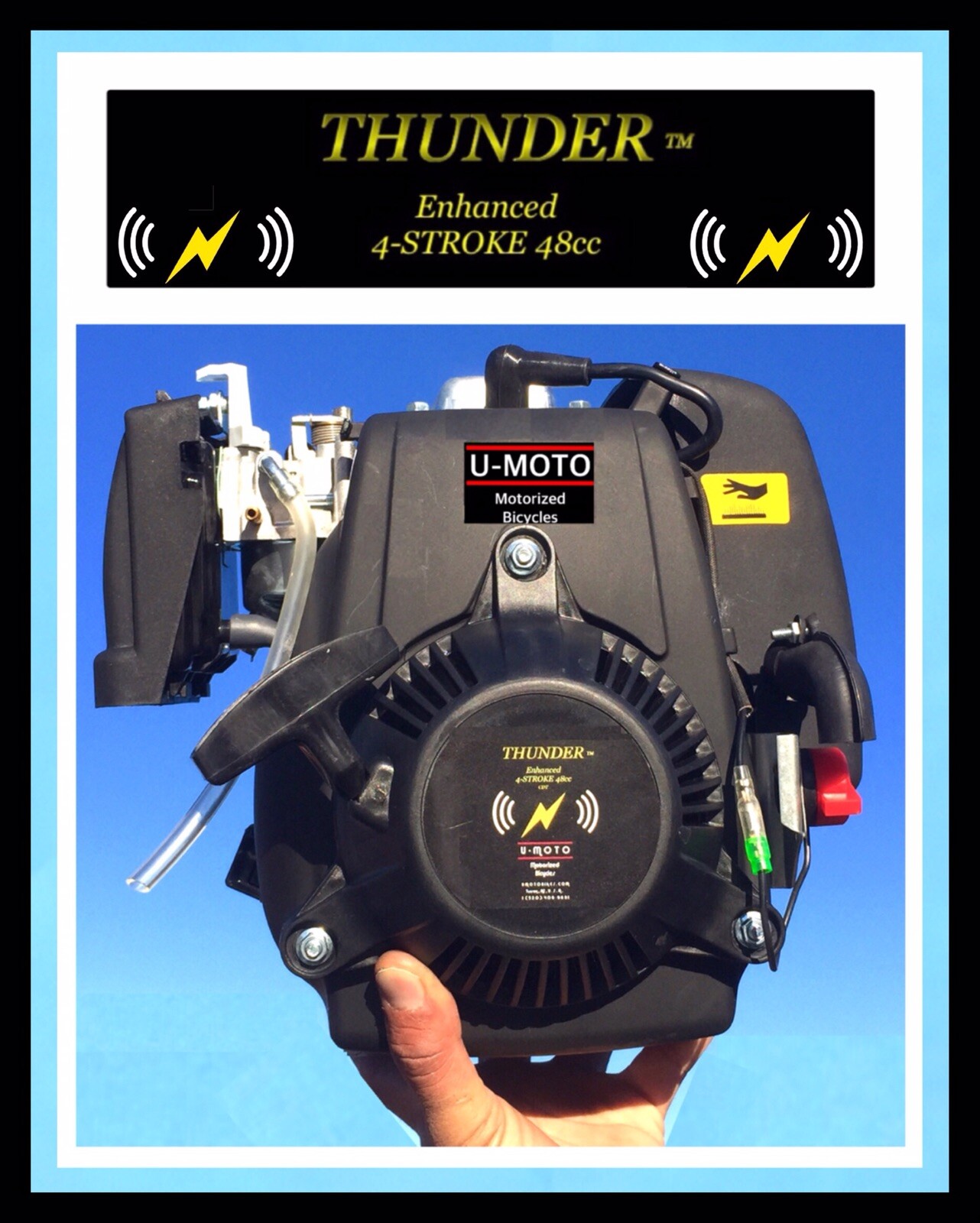 COMPLETE DIY MOTORIZED BIKE KIT + 26” CRUISER BICYCLE PULL START FOR ...