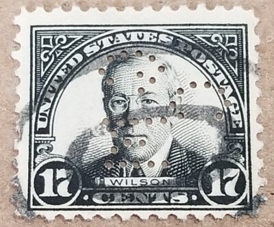 Scott 623 1925 17 Cent Wilson Punch Cancel GMC US Postage Stamp | eBay