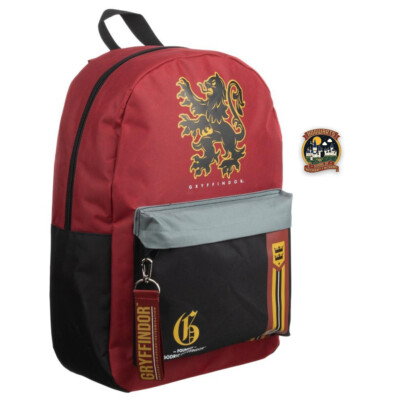 Harry Potter Gryffindor Backpack with Hogwarts at Night Pin - Wizarding ...