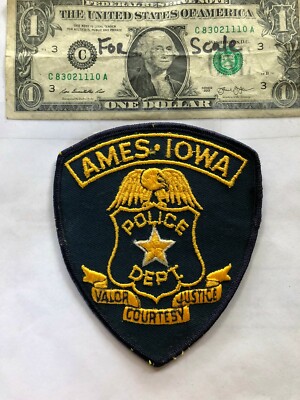 Ames Iowa Police Patch pre-sewn good shape | eBay
