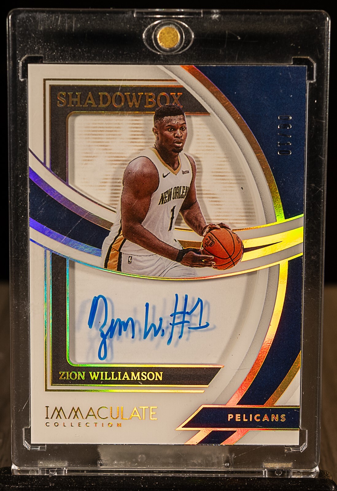 Zion Williamson 2021-22 Panini Immaculate Shadowbox Signatures Gold ...