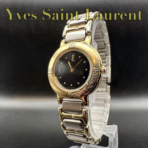 YSL Watch Gold Silver Metal 0.94in Case Unisex Wristwatch | eBay