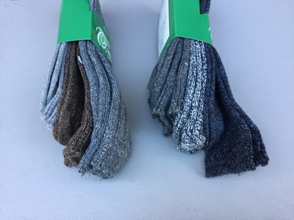 NWT Men's Windsor 55% Wool Blend Casual Rag Socks 6 Pair Size Large ...