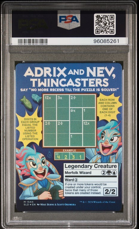 MTG PSA 10 Adrix and Nev, Twincasters Foil 1544 Secret Lair Drop Just ...