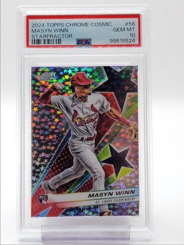 MASYN WINN 2024 TOPPS CHROME COSMIC STARFRACTOR ROOKIE RC PSA 10 Q0261 ...