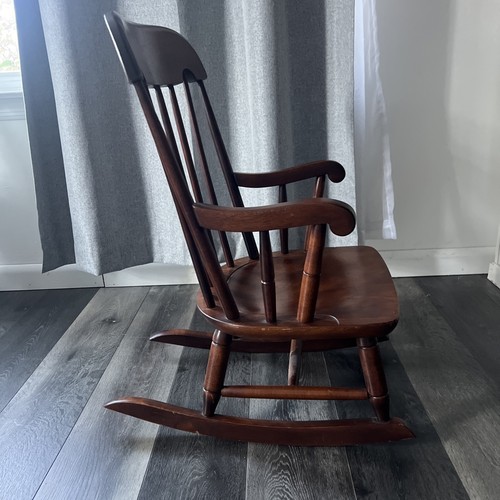 Antique Nichols and Stone Boston Rocker Rocking Chair 73-6 Birch Wood ...