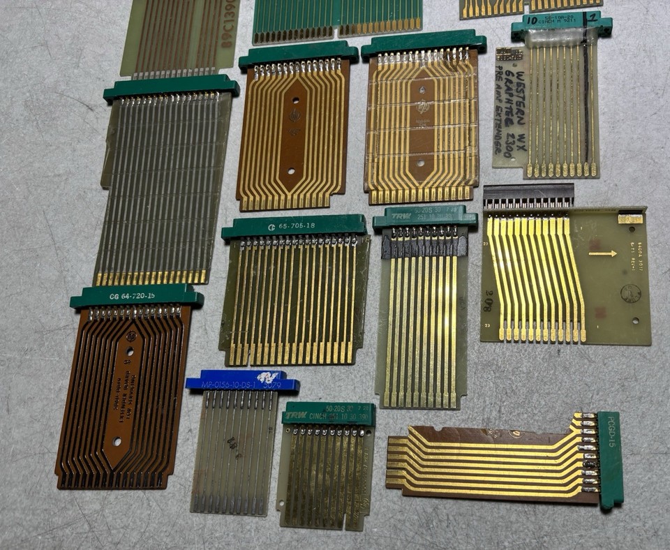Lot Of 14 Vintage Gold Finger Extender Circuit Boards - Collect Or Gold ...