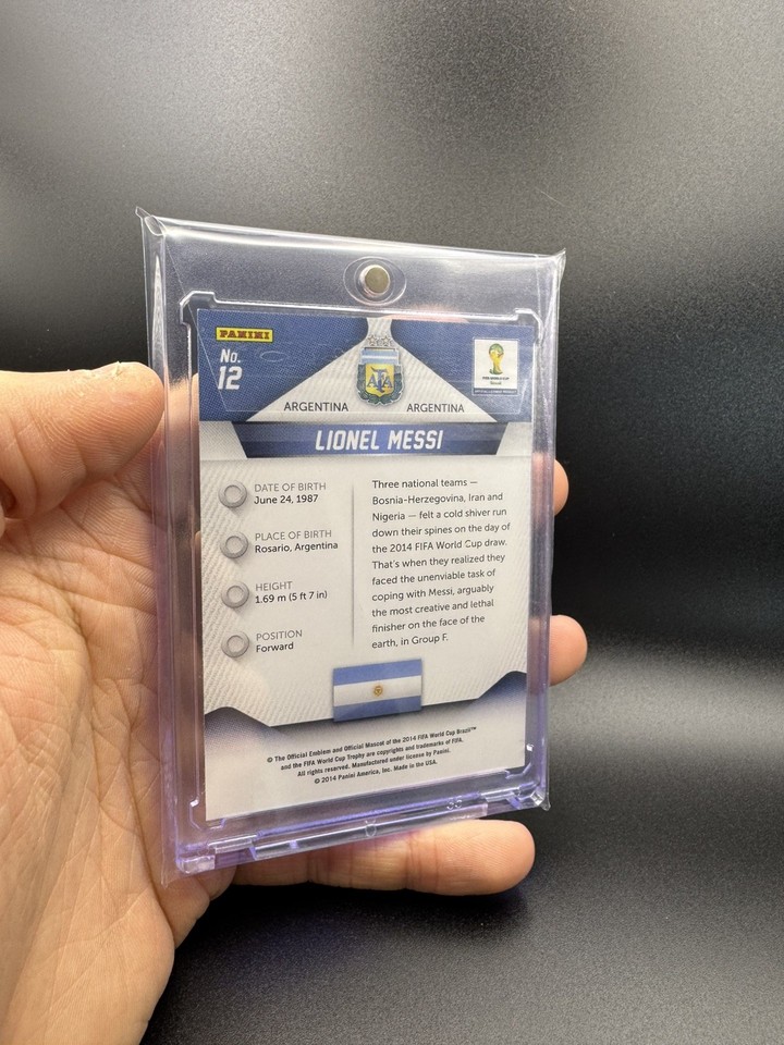 Panini World Cup 2014 Prizm Card #12 Lionel Messi Base Card | eBay UK