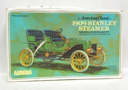 Aurora 1909 Stanley Steamer, #154, 1/16 Scale Plastic Model Kit-1974 ...