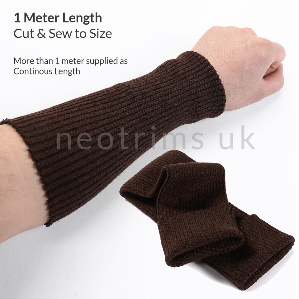 Rib Knit Cuffs Pair,Tubular Ribbing Seamless Cuffing Fabric ReVamp ...