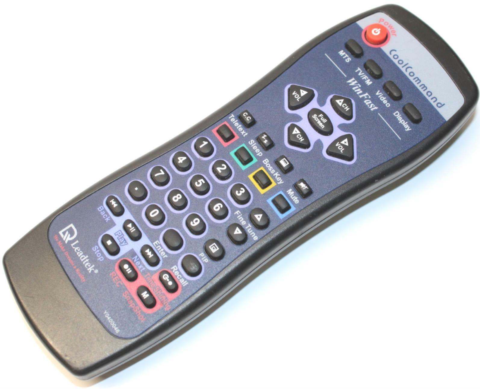 LeadTek Y0400046 CoolCommand MTS TV FM Video Display WinFast Remote ...